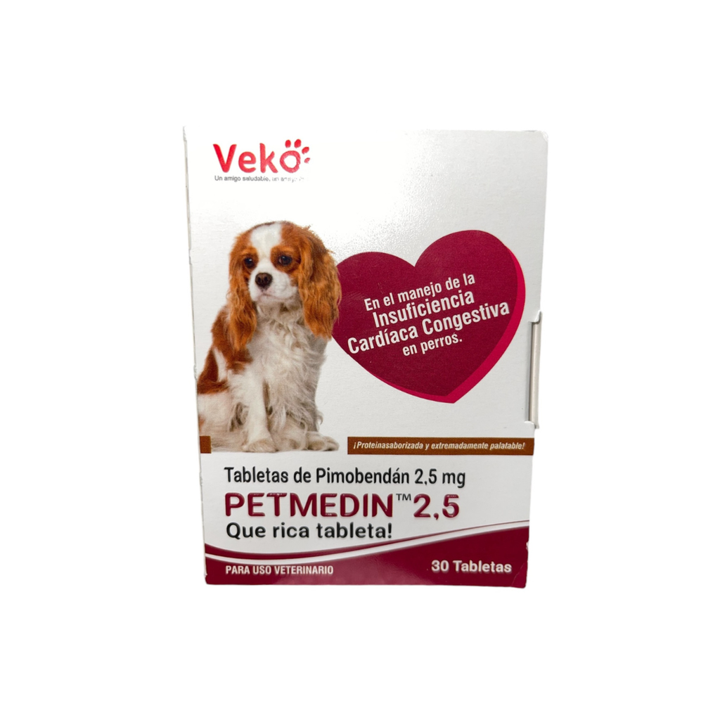 PETMEDIN 2.5 MG (PIMOBENDAN)-CAJA 30 TABLETA | El Rejo Web