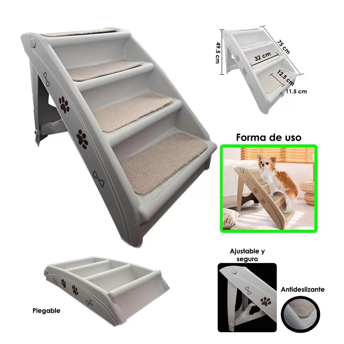 GRADAS PARA PERRO 4 PELDAÑOS | El Rejo Web