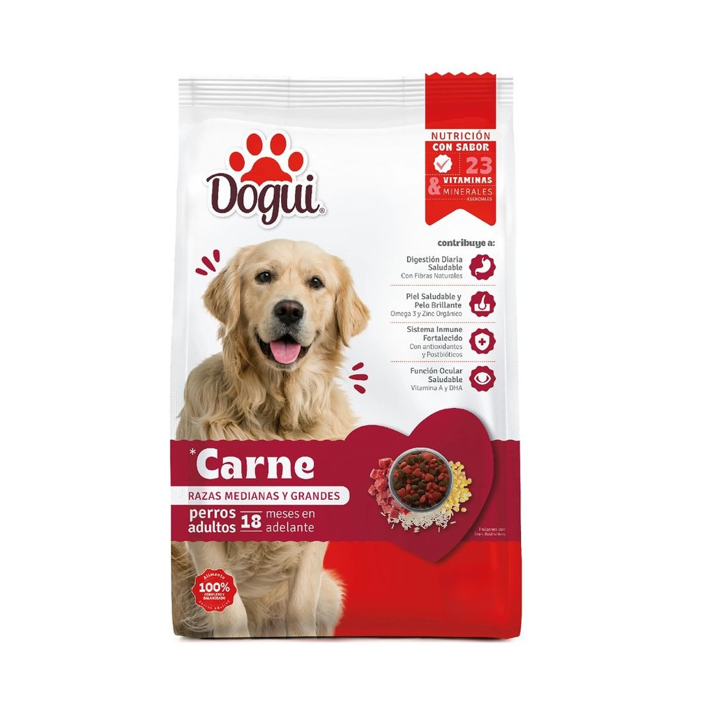 CONCENTRADO PARA PERRO DOGUI CARNE ADULTO 1LBS | El Rejo Web