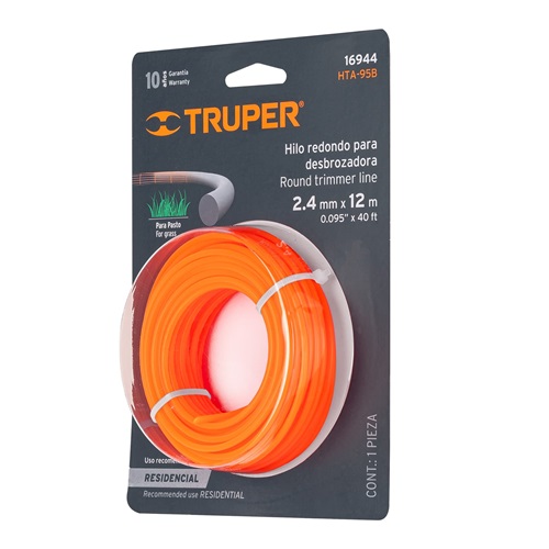 HILO TRUPER PARA CHAPEADORA ROLLITO NARANJA 2.4MM*12M | El Rejo Web